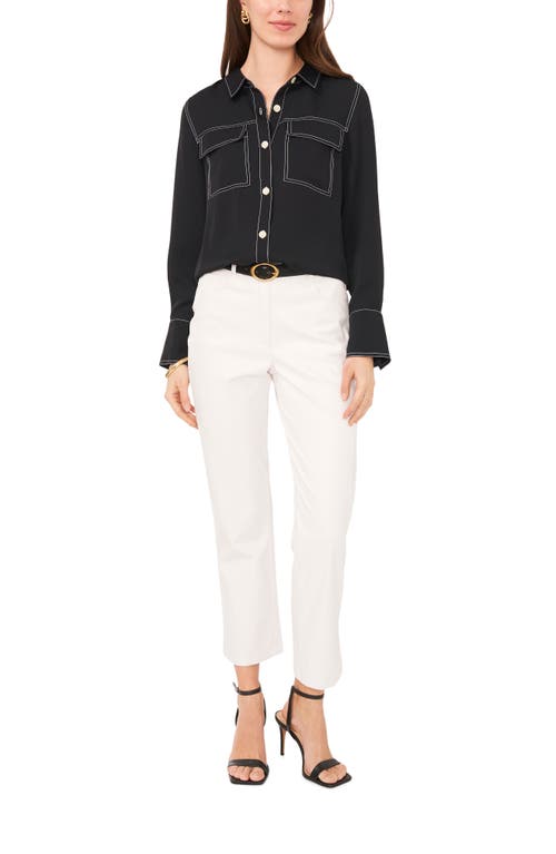 VINCE CAMUTO Vince Camuto Topstitch Utility Shirt